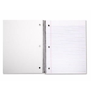 Amazon Basics Wide Ruled Wirebound Spiral Notebook, 100 Sheet - 5-Pack, Assorted Solid Colors