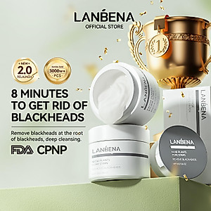 LANBENA Blackhead Remover Black Mask Charcoal Mask Peel off Mask Facial Pore Cleanser Purifying Face Mask Nose strips 1.06 Ounce