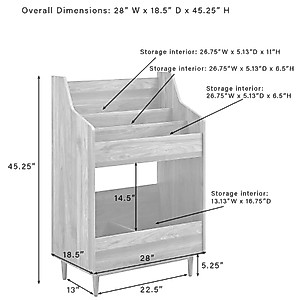 Crosley Furniture Liam Vinyl Record Storage Stand, Tiered Storage Shelves for Records, Black