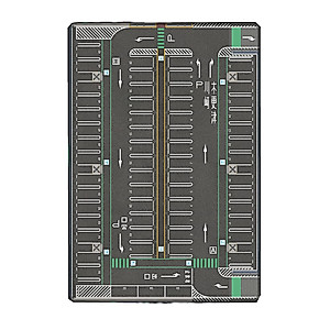 TAPDRA 1/64 Parking Lot Mat Model Car Vehicle Scene Display Large Garage Toy Mouse Pad (JP)-Packed in Roll