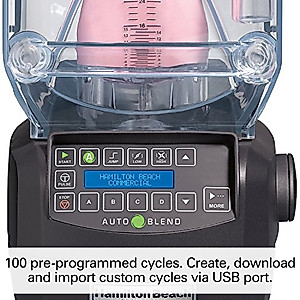 Hamilton Beach Commercial HBH850 Hamilton Beach Commercial Summit High-Performance Sensor Blender with 64-Ounce Polycarbonate Container, Black, Medium