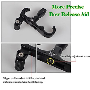 ZSHJGJR Archery Bow Release Aid 360° Rotating Head Thumb Release for Compound Bow Hunting Shooting Accessories (Blue)