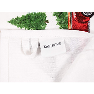 KAF Home Kitchen Holiday Digitally Printed Dish Towel Set of 4, 100-Percent Cotton, 18 x 28-inch (Holiday Truck)
