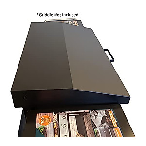 Backyard Life Gear Hinged Lid for 4-Burner Member's Mark Griddle from Sam's Club - Black NOT Included, Fits 36 inch 4-Burner Member's Mark Griddle (36HC-BL)