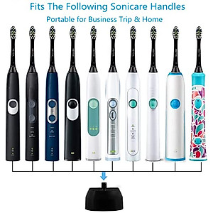 HSYTEK Replacement Electric Toothbrush Charger HX6100 Compatible with Phillips Sonic Care HX4100/HX5100/HX6100, Inductive Charging Base HX3000/HX6000/HX9000, Heavy Duty - Black