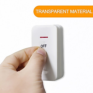 TOMALL 200Pcs Light Switch Labels Icon Stickers Household Transparent Light Fan Heater Bed Bathroom Kitchen Garage Laundry Room Switch Label Graphic Kit for Home Office School Hotel Public Places