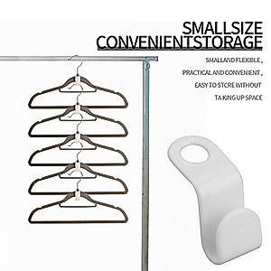 TAOZHIYAO 50PCS Clothes Hook Hanger Hooks Space Saving Closet Connector Organizer (White)