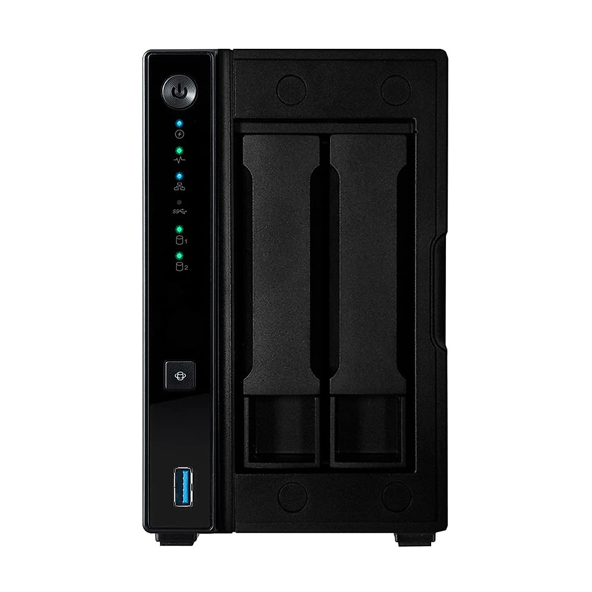 Asustor AS3302T 2 Bay NAS Quad-Core CPU, 2.5Gbe Port, 2GB DDR4 + 24TB HDD (Two 12TB HDD Included)