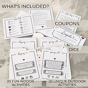 ZICOTO 40 Fun Date Night Ideas for Couples - The Perfect Scratch Off Card Deck Game for Unique Date Night Adventures - Great for Him/Your Boyfriend, Husband, Girlfriend or Wife
