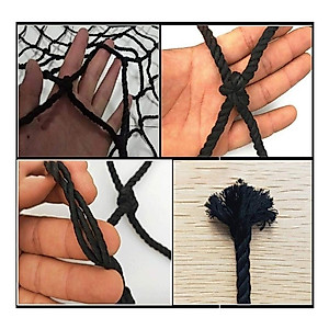 Child Safety Net, Balcony Stairway Banister Stair Rail Net Black Rope Net Indoor Railings Stairs Playground Net Stairs Safety Netting, Fall Protection Net 8cm/6mm ( Color : 8cm , Size : 1*3m(3*10ft) )