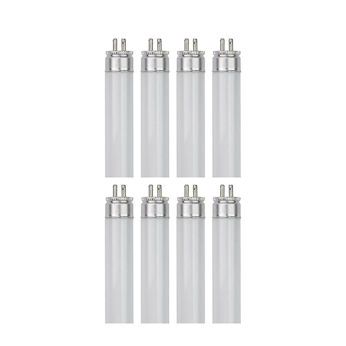 Sterl Lighting - Pack of 8 T5 Counter Lighting 11.33 inch Straight Fluorescent Tube Light Bulbs - 8 Watts - 110/130 Volts - G5 Base - 6500 Kelvin Supra Life Daylight - 400 Lumens