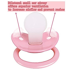 Adult Bottle with Big Sized Pacifier Set 8.1oz (Pink)
