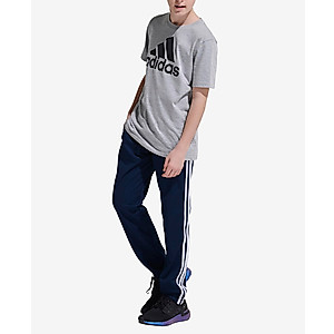 adidas Boys' Active Sports Athletic Tricot Jogger Pant, Iconic Collegiate Navy, 7