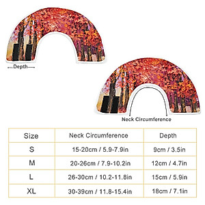 Colorful Autumn Trees Soft Dog Cone Collars Protective Adjustable Cat Recovery Collar to Stop Licking L