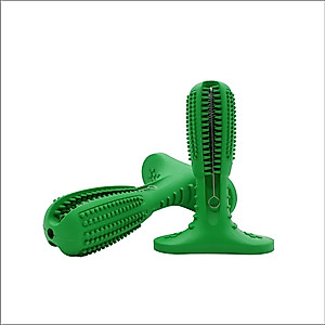 Dog Toothbrush Chew Toy (Patented) for Aggressive Chewers (for Medium and Large Sized Dogs), Dog Teeth Stick, Dog Teeth Cleaning Toy, Toys for Dogs, Green