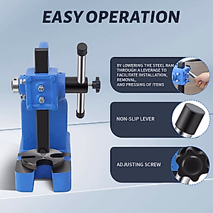 PNBO Manual Arbor Press 0.5 Ton,Heavy Duty Cast Iron Desktop Punch Press Machine, for Riveting Punching Holes