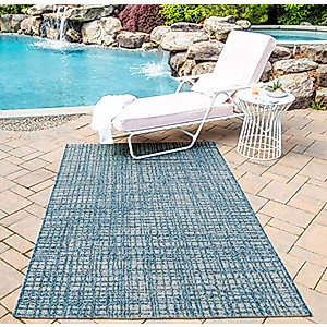 Momeni Rugs Como Contemporary Geometric Indoor Outdoor Area Rug, 9'10" X 13'2", Blue