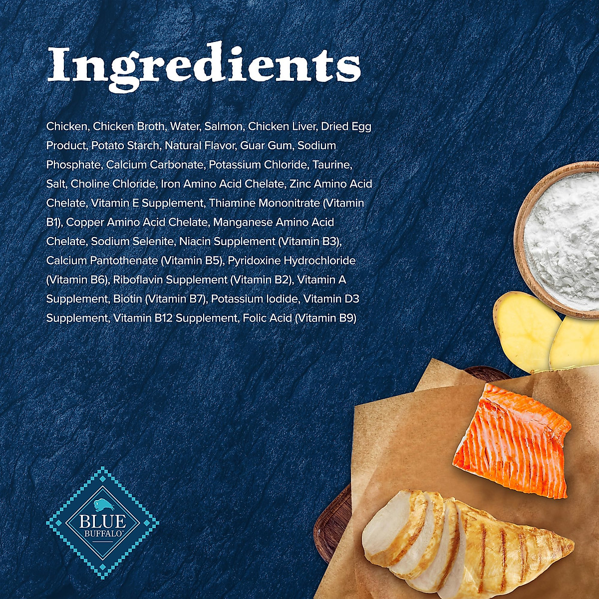 Blue Buffalo Wilderness Wild Delights Meaty Morsels Natural Wet Cat Food, Chicken & Salmon in Tasty Gravy, 3-oz. Cans, 24-Pack