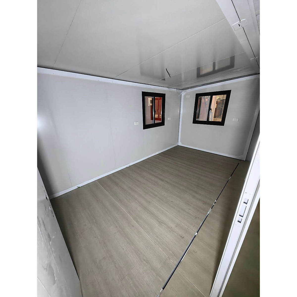 Portable Prefabricated Tiny Home, Foldable, Expandable Container with Bathroom,Bedroom,Living Room and Open Kitchen.Modern Design Small Villa,Mobile Expandable House. (Dark Grey 20x40ft)