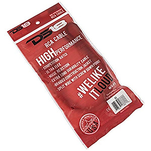 DS18 R20 RCA Ultra Flex Stereo Cable - 2-Male to 2-Male, Digital & Analogue, Supports (Amplifiers, AV Receivers, Hi-Fi) (3 Feet)