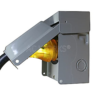 AC WORKS [TEL1430] Geneartor L14-30P 30A 4-Prong Locking Plug to CS6364 50A Transfer Switch (10)