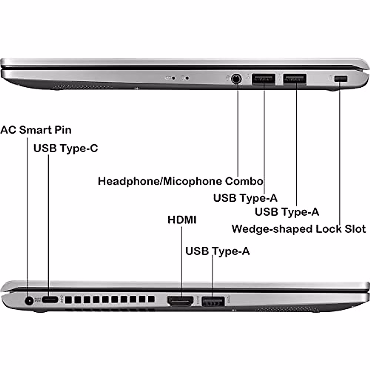 asus 14" VivoBook Laptop, Intel Core i3-1115G4 Processor, 16GB RAM, 1TB PCIe SSD, Thin & Light, Wi-Fi and Bluetooth, Webcam, HDMI, NLY MP, Windows 11 Home, Silver
