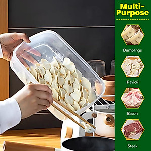 5 Pack Bacon Container for Refrigerator Airtight, Stackable Deli Meal Prep Containers with Lid, Bacon Keeper Holder Saver Box, Plastic Cold Cuts Storage Container Freezer Fridge (Rectangular)