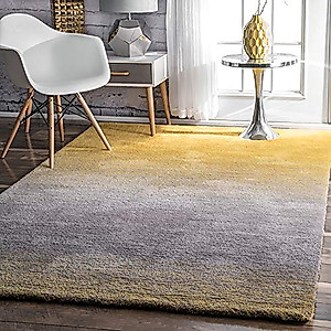 nuLOOM Ana Ombre Shag Area Rug, 5' x 8', Yellow