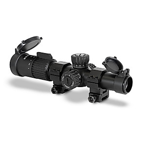 Monstrum G3 1-4x24 First Focal Plane FFP Rifle Scope with Illuminated MX1Reticle | Black
