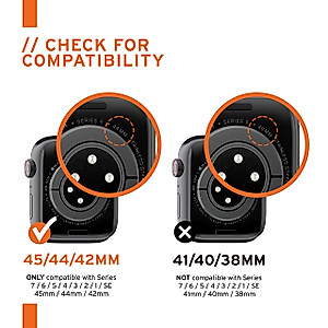 URBAN ARMOR GEAR UAG Compatible with Apple Watch Band 45mm/44mm/42mm, ﻿Series ﻿7/6/5/4/3/2/1 & SE, High Strength Nylon Weave Replacement Strap, Active Midnight Camo