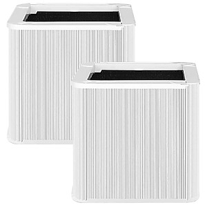 211+ Auto Replacement Filter Compatible with Blueair Blue Pure 211+ Auto Air Cleaner Purifier, Foldable Particle and Activated Carbon Replacement Filter, 2 Pack