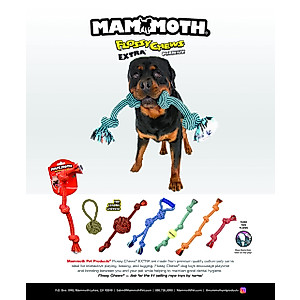 Mammoth Pet Products 25077F Mammoth Flossy Chews Extra Large Twin Tug with Handle, 24", Assorted Multicolor