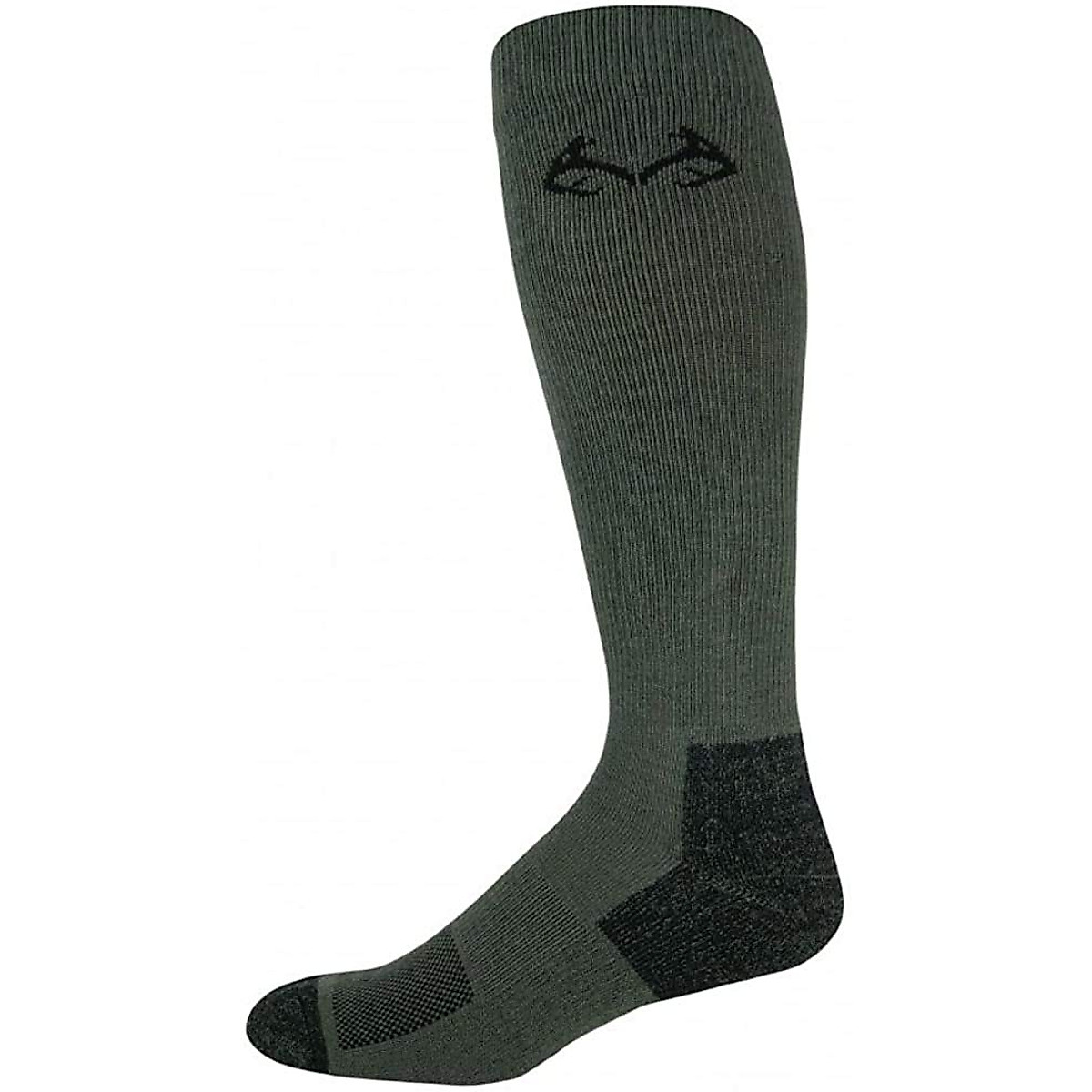 Realtree Men's Lightweight Olive Calf Socks, Large