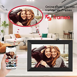 Ikismet Digital Photo Frame, Digital Picture Frame Smart Photo Frame with 1280x800 IPS Touch Screen, Auto-Rotate and Slide Show, Share Moments via Frameo APP from Anywhere (Black)