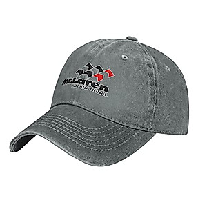 AVOJEE Mclaren-F1-Logo- Cowboy Hat Cowboy Hat Trucker Dad Gift Adjustable Buckle Closure Casquette Unisex Gray