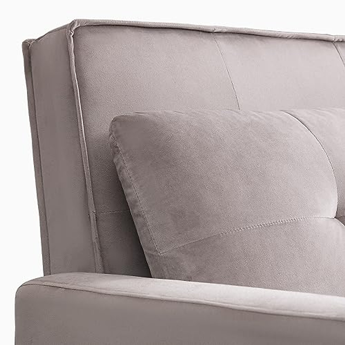 BALUS Loveseat Sofa, Convertible Sofa Bed with Side Pockets, 2 Seater Small Sleeper Sofa, Pull Out Couch for Living Room/Bedroom, Light Gray