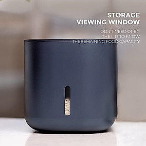 Zuutii Rice Storage Container,Food Container, Dry Food Storage, Pet Food Dispenser, 6.9Qt Large Storage Bin with Lid,Silicone Ring & Moisture Proof, for Grain Cereal Soybean Corn, Black