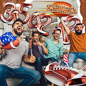 Wiwiqing 40 Inch Football Birthday Balloon, Number 1, Polyester Film, Unisex, for Sport Themed Parties