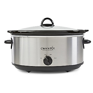Crock-Pot 7-Quart Oval Manual Slow Cooker | Stainless Steel (SCV700-S-BR)