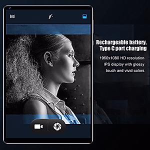 8 Inch Tablet, 8 Inch Black 1960 X 1080 HD Phone Tablet for Video Reading (US Plug)