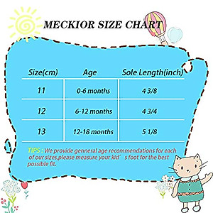 Meckior Infant Baby Girls Boys Handmade Princess Flats Toddler First Walkers Soft PU Leather Non-Slip Crib Wedding Dress Shoes