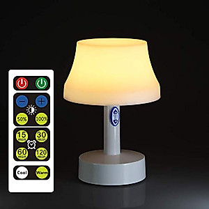 WRalwaysLX Led Night Light, USB Power/Battery Operated Nursery Lamps with Remote Control, Portable 5-Stage Dimmable Table Lamp with Timer for Bedroom, Kids Room and Other Room
