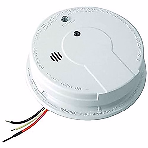 Kidde Hardwired Smoke & Carbon Monoxide Detector, AA Battery Backup, Interconnectable, LED Warning Light Indicators, 2 Pack & Smoke Detector, Hardwired Smoke Alarm