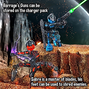 Zing Klikbot, Complete Set of 4 Poseable Action Figures with Weapons, Translucent, Create Stop Motion Animation, for Ages 6 and Up (Series 3 Guardians)