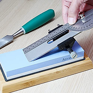 Aovemt Honing Guide for Chisels and Planes - Blades, Plane Iron, Chisel Sharpening Jig - Fits Chisels 1/8’’ to 1-7/8’’ - Fits Planer Blades 1-3/8’’ to 3-1/8’’