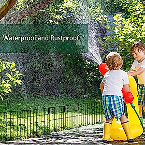 ELYKEN 10 Pack Garden Fences, Animal Barrier Fence for Dog, 17”H x 12"W (Total 10’) Decorative Rustproof Metal Wire Panel Border for Dog, Flower Edging Blocker for Yard Landscape Patio Outdoor Decor