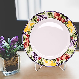 Chunful 2 Pieces Acrylic Plate Stands Clear Acrylic Easels Display Stands with Deep Support Shelves for Display Card Holder Photos Book Picture Table Top Holder Home Decors (3 x 2.6 x 2.2 Inch)