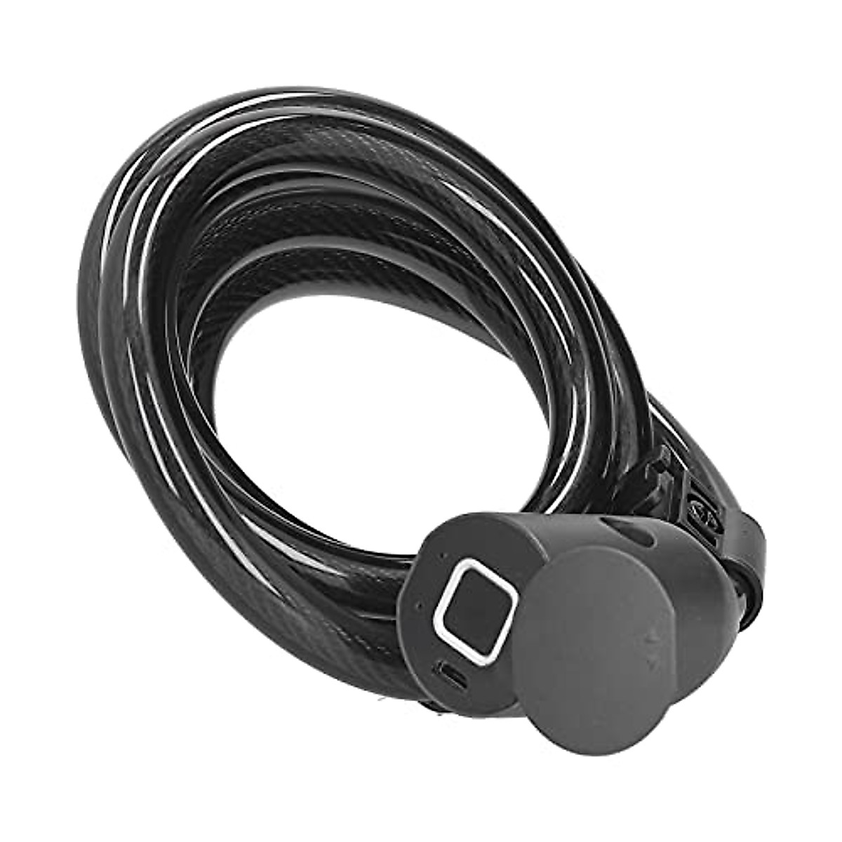 Shanrya USB Rechargeable Bicycle Lock, Antitheft Reliable Bike Cable Lock for Luggage Door