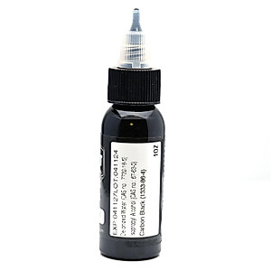 ELEMENT TATTOO SUPPLY - Premium Black Tattoo Ink - Professional Tattoo Ink & Supplies for Outlining, Shading, & Blending - Tribal Tattoo Ink - Permanent Nighthawk Black Ink Tattoo - 1/2 oz Bottle
