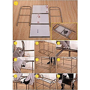 NEOCHY Movable Trolleys, Kitchen Storage Hand Trucks, Rolling Cart,Beauty Salon Trolley with Universal Brake Wheel,Perfect for Hospital/Dental Clinic/a/M-50X35X75Cm